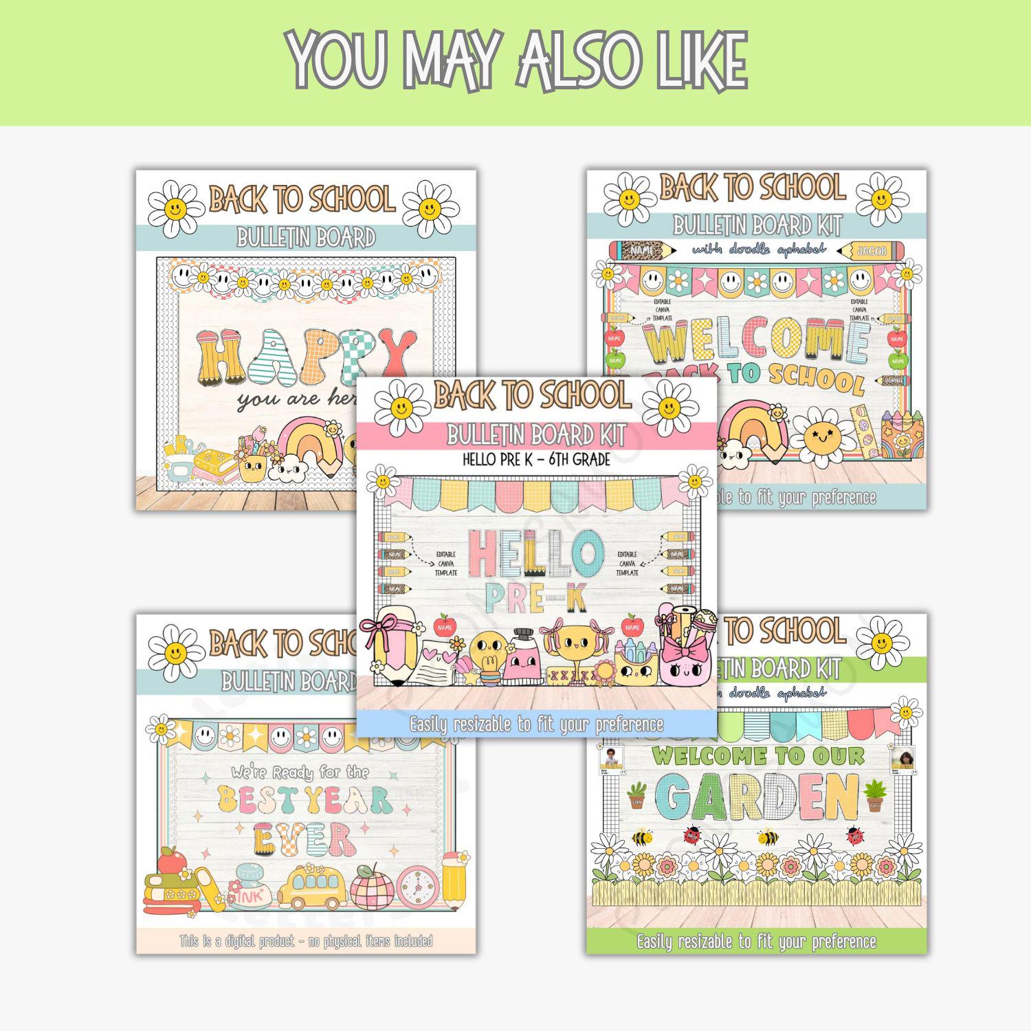 Back to School Bulletin Board Kit | Groovy Classroom Decor | August ...