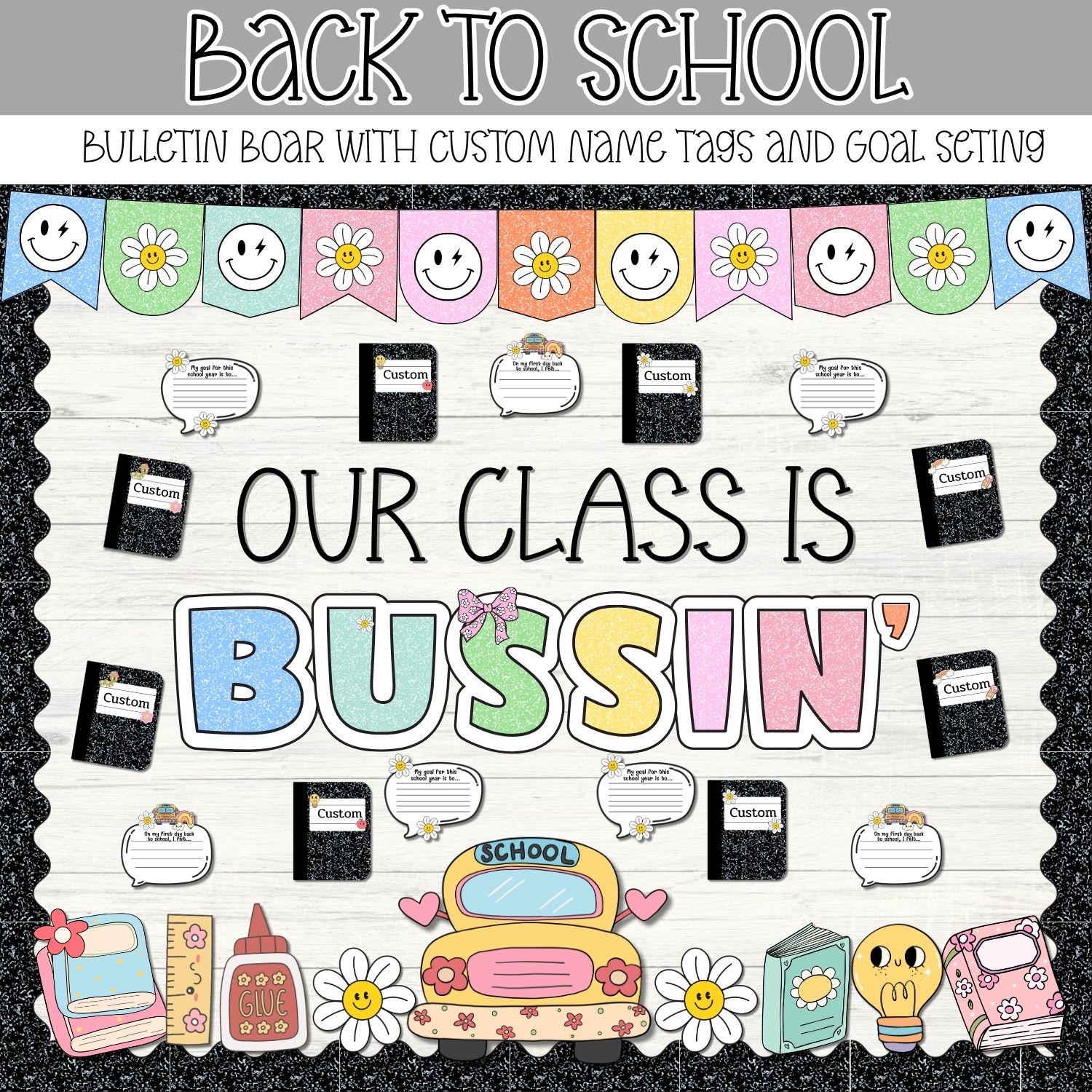 Back to School Bulletin Board | Composition Notebook Theme | Editable ...