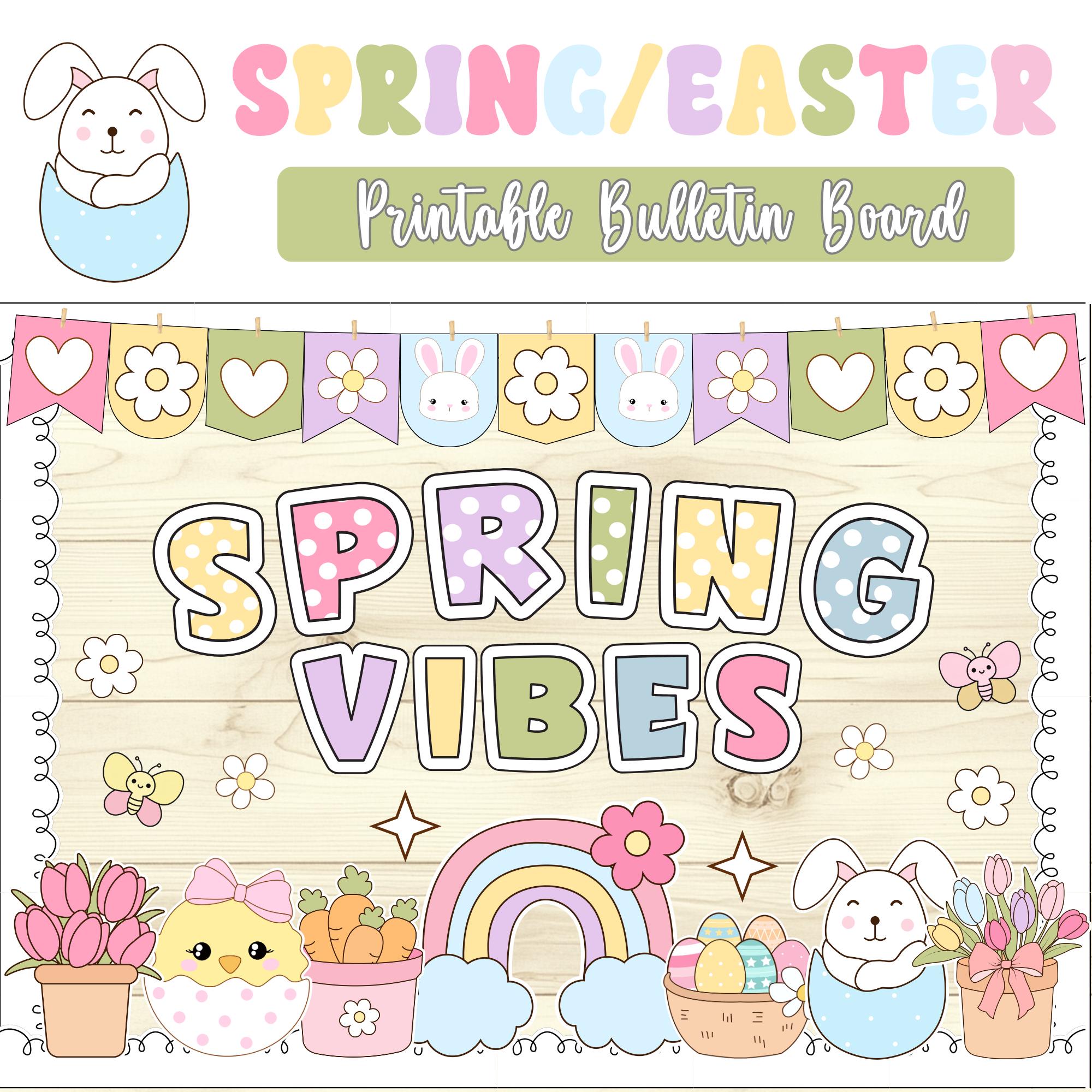 Easter Bulletin Board Kit | Bunny Chick Classroom Decor | Spring ...