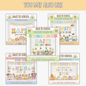 Back to School Bulletin Board Kit | I'm so Happy You Are Here | Groovy ...