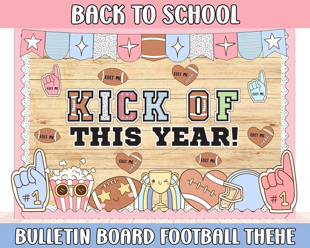 Back to School Sports Bulletin Board | Football Classroom Decor | New ...