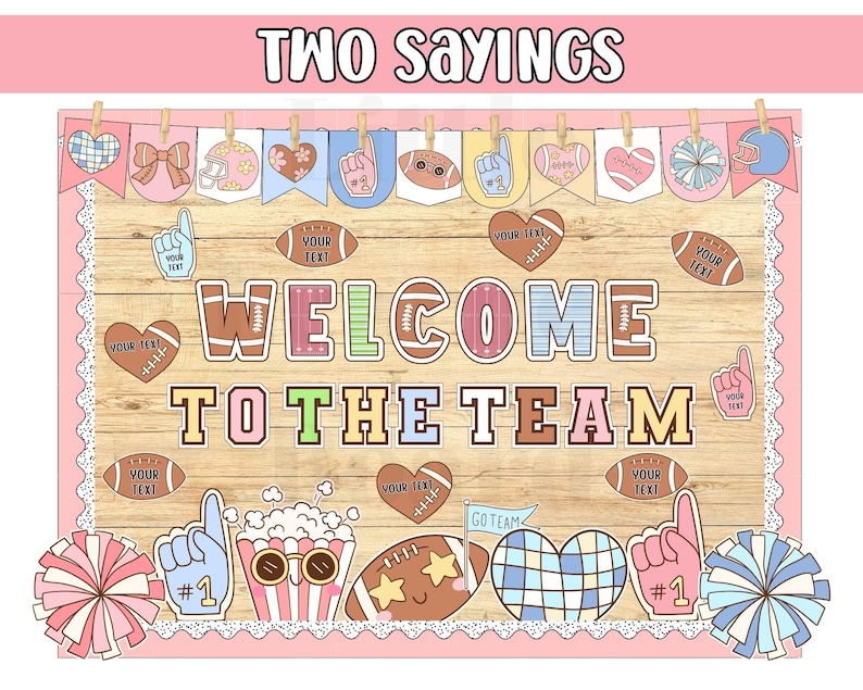 Back to School Bulletin Board Kit | Football Classroom Decor ...