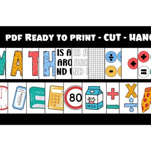 Math Bulletin Board Kit | Back to School Door Decor | Printable Growth ...