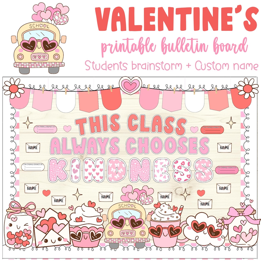 Valentine’s Day Bulletin Board Kit | February Classroom Decor ...