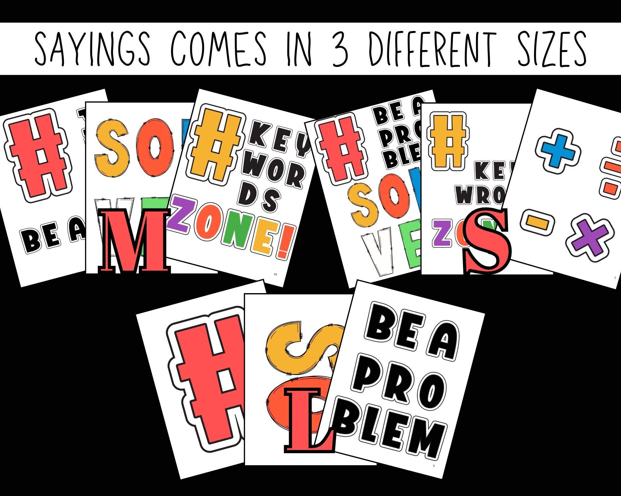 Math Problem Solving Bulletin Board Kit: Classroom Decor (PDF Printable ...