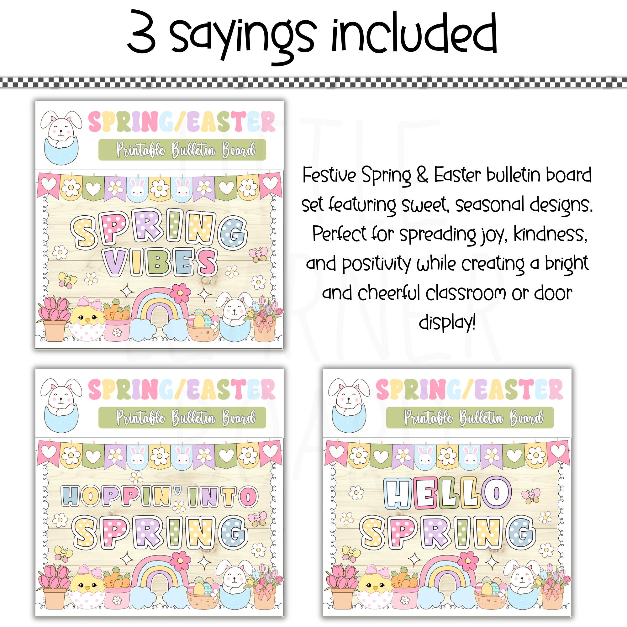 Easter Bulletin Board Kit | Bunny Chick Classroom Decor | Spring ...