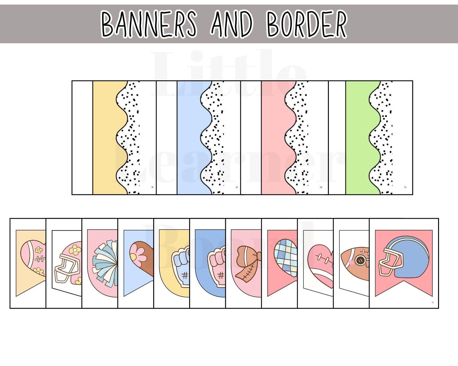Back to School Bulletin Board Kit | Football Classroom Decor ...