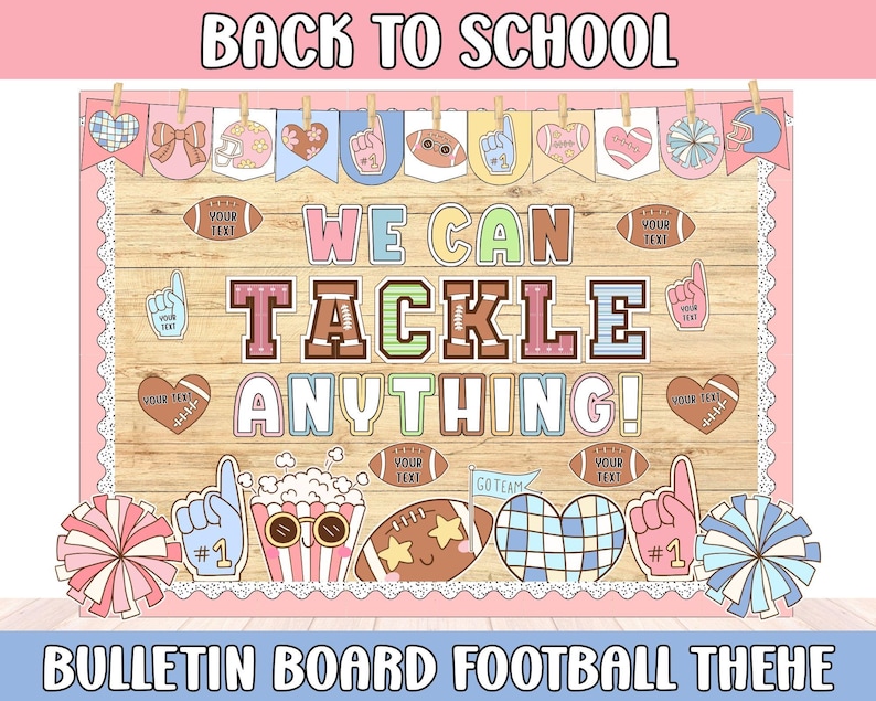 Back to School Bulletin Board Kit | Football Classroom Decor ...