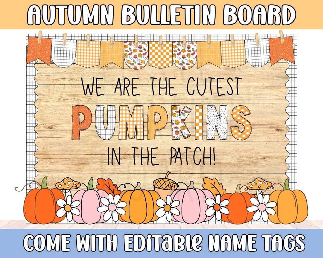 Fall Bulletin Board Kit | Pumpkin Patch Classroom Decor | Autum ...
