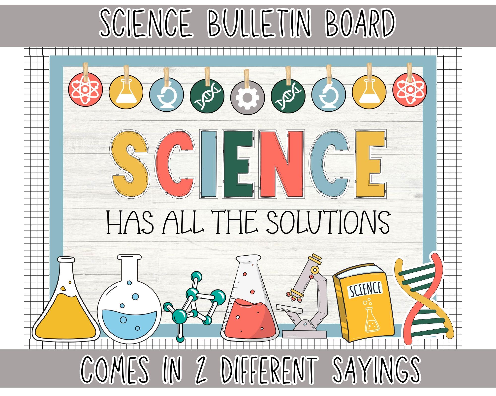 Science Bulletin Board Kit | STEM Classroom Decor | Printable Scientist ...
