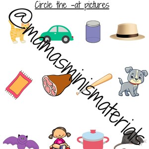 At Words, Montessori, Worksheets, Language - Etsy