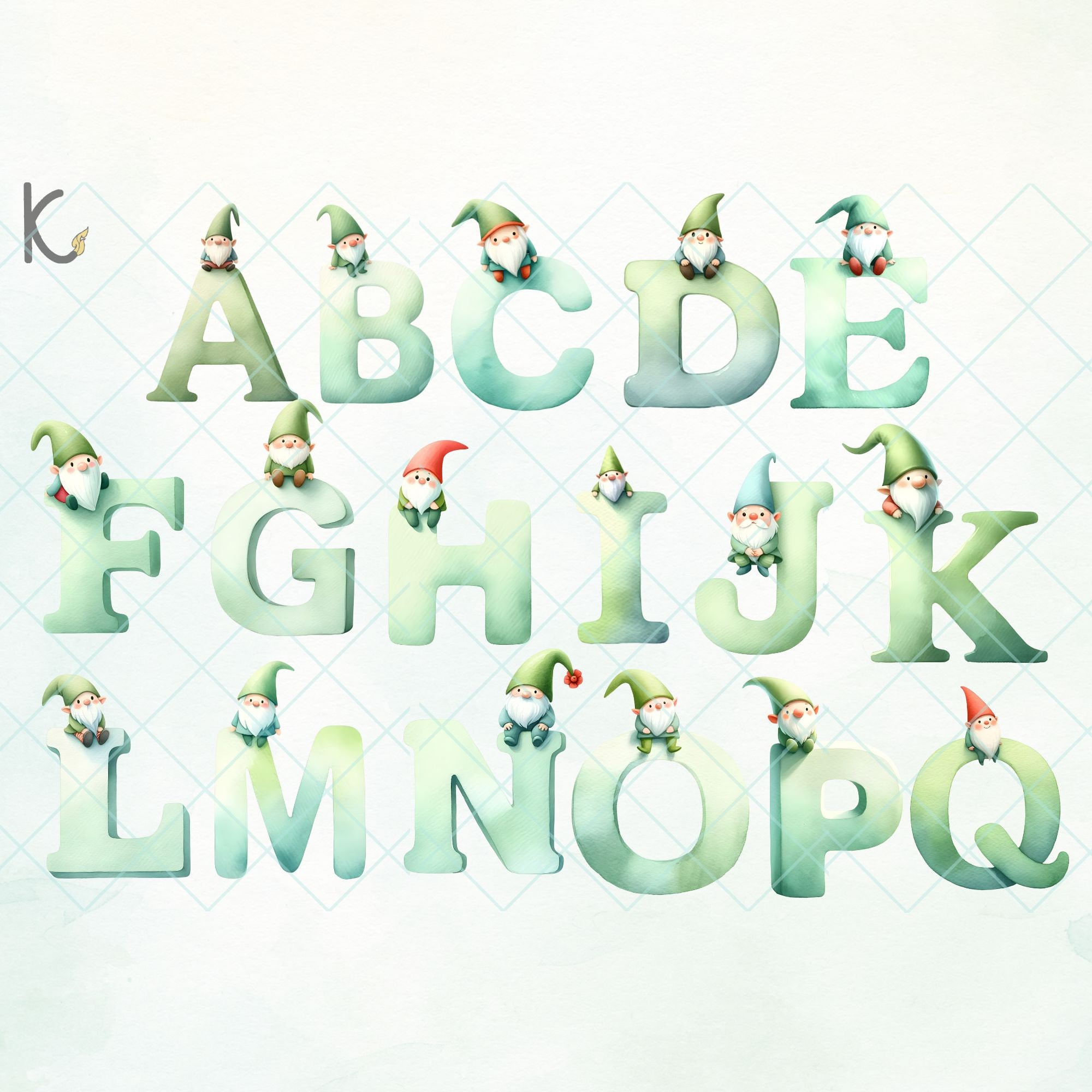 Alphabet Clipart, Gnome Alphabet Clipart, Gnome,alphabet Clipart PNG ...
