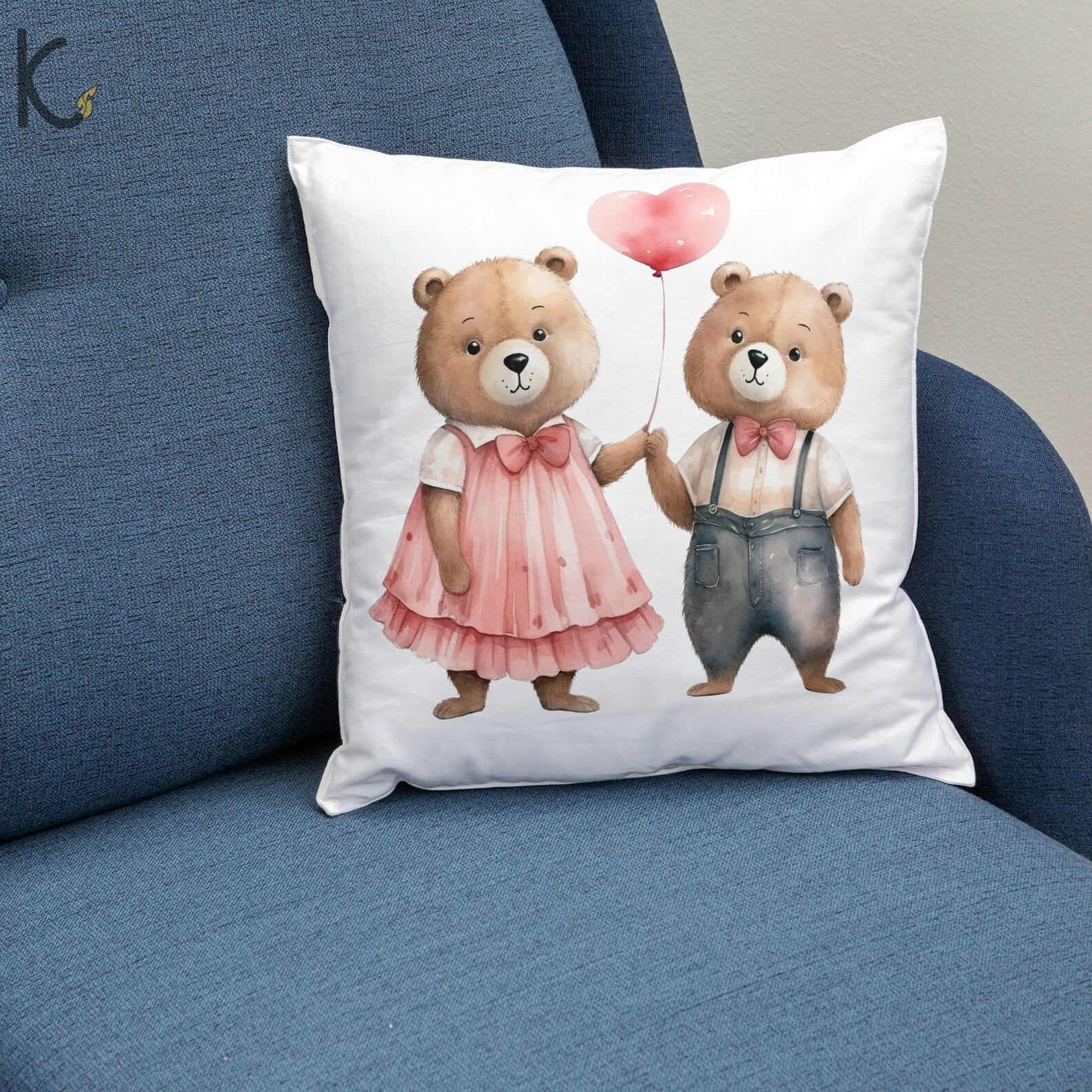 Watercolor Bear Couples Clipart, Romantic Bear Clipart, Romantic Couple ...