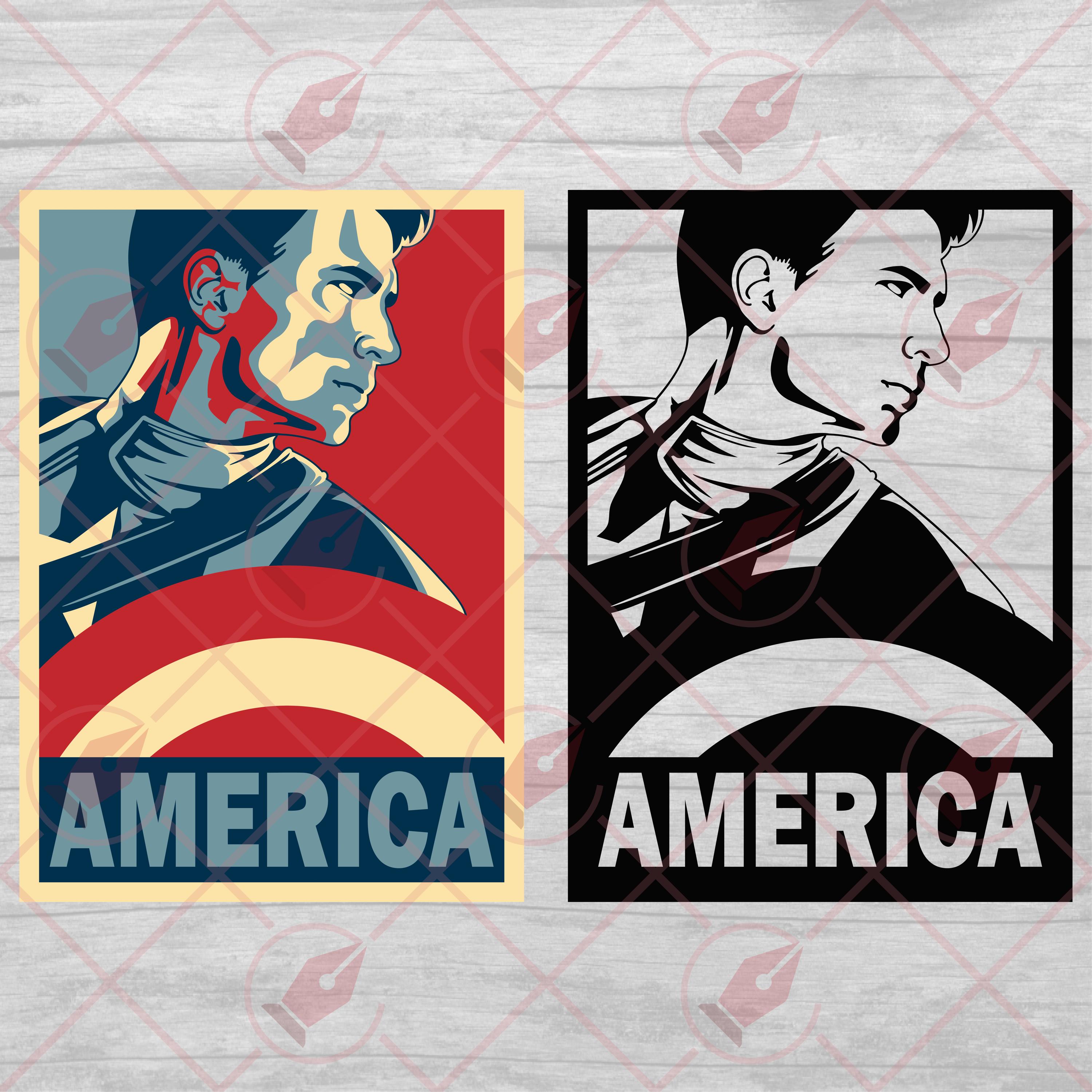Captain America Pack Svg, Png, Eps - Etsy