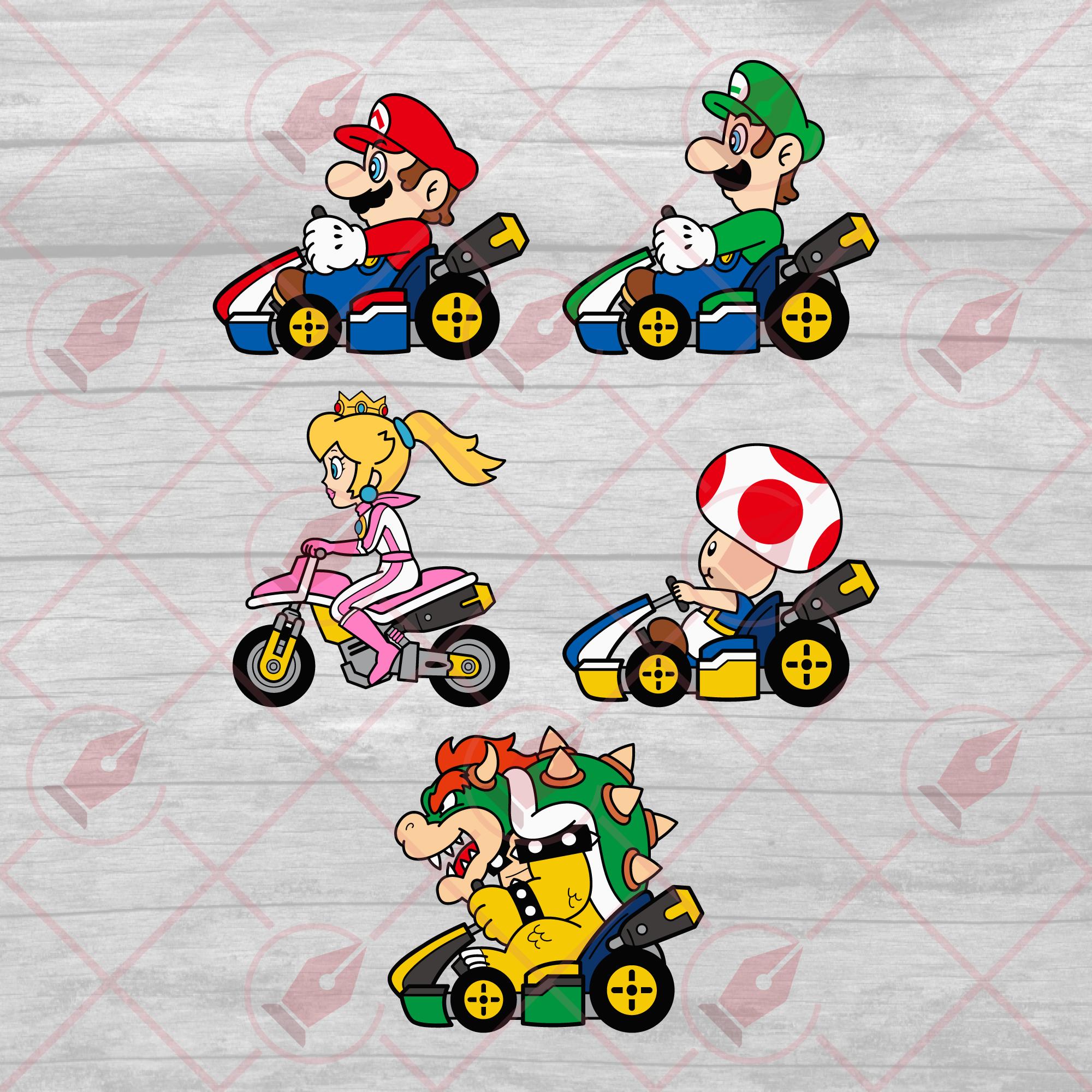Mario Kart SVG Bundle: Vector Art Graphics (digital File Set) - Etsy