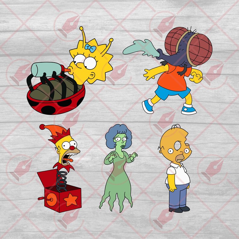 The Simpsons Halloween 50 Designs Digital File Set Svg, Eps, Png for ...