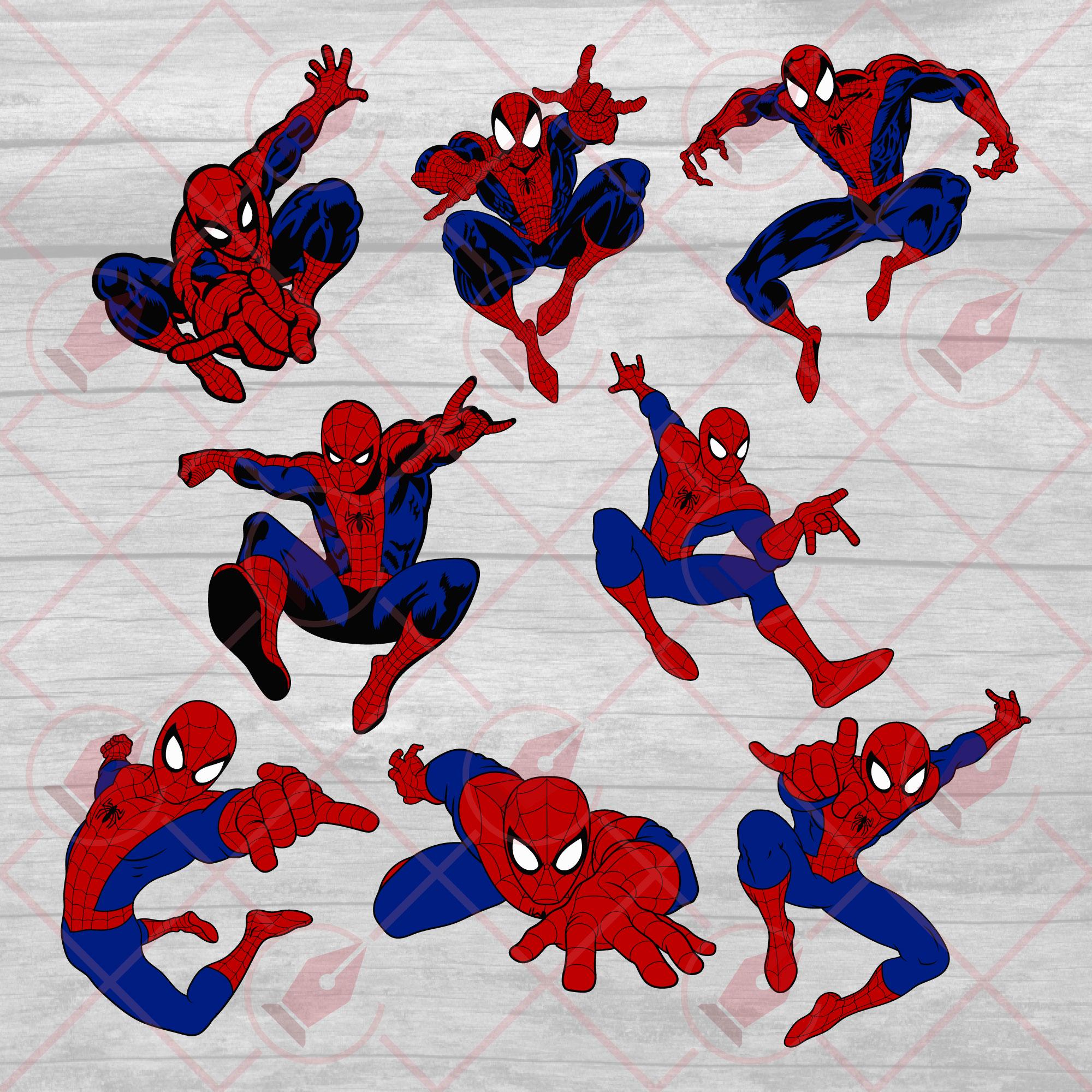 Spiderman Svg Bundle Digital File Set Svg, Eps, Png for Cricut ...