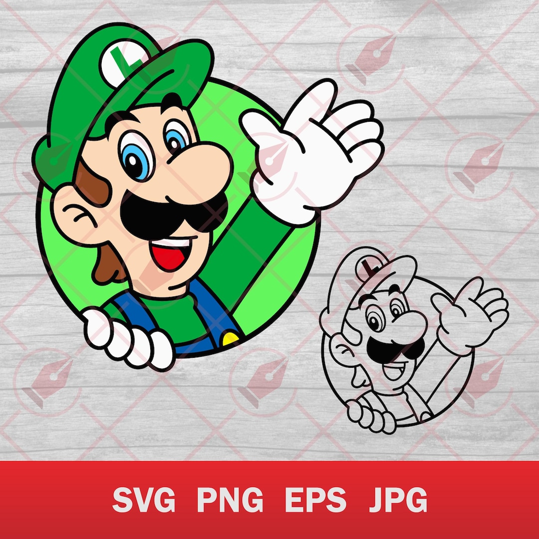Luigi Design: Vector Art Graphics for Cricut & Silhouette (digital File ...