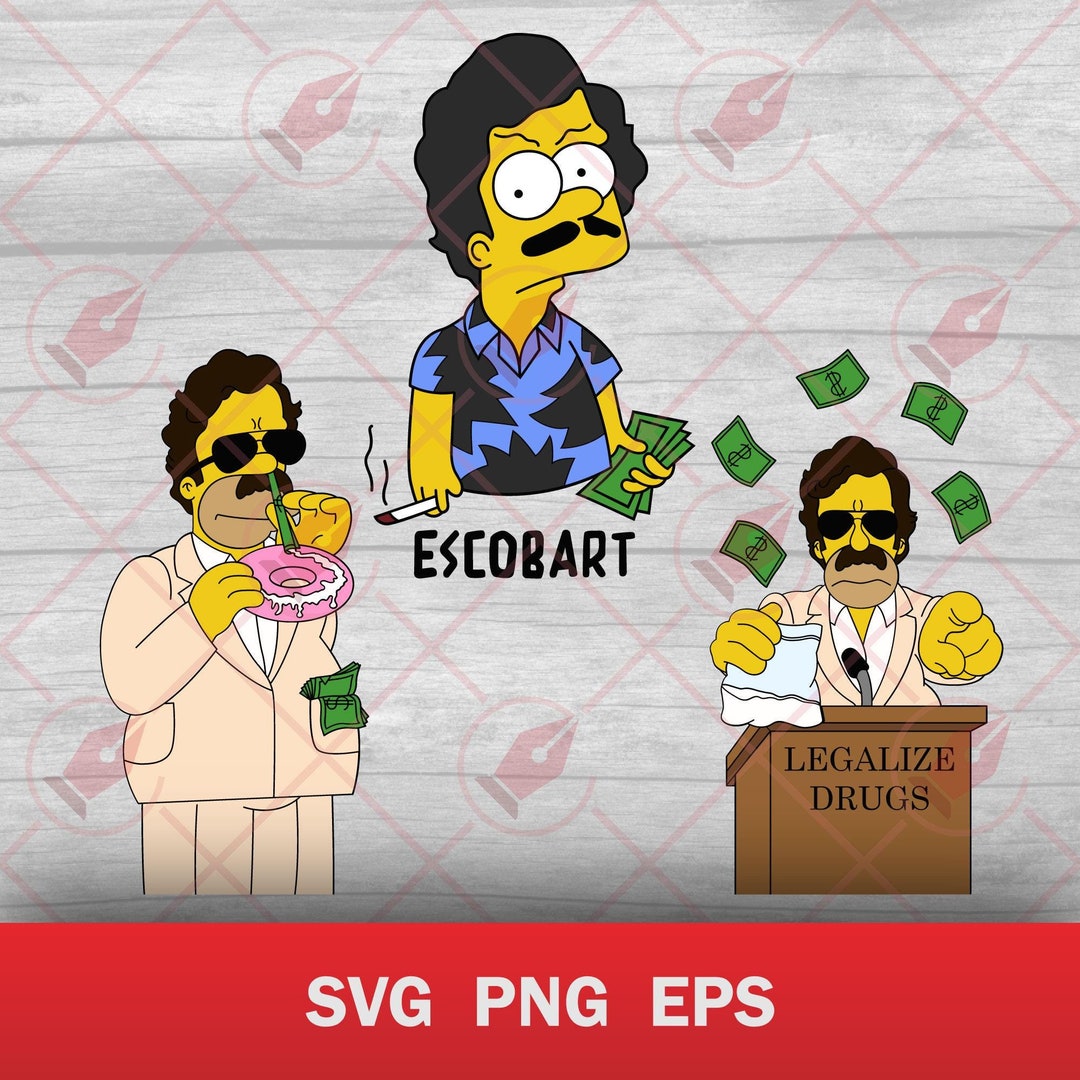 Simpsons Escobar Vector Art: SVG, EPS, PNG Digital Files - Etsy