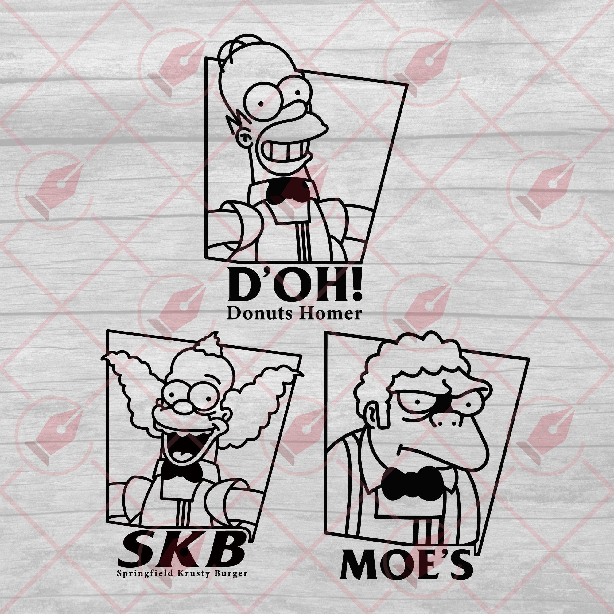 KFC the Simpsons Pack Digital File Set Svg, Eps, Png for Cricut ...