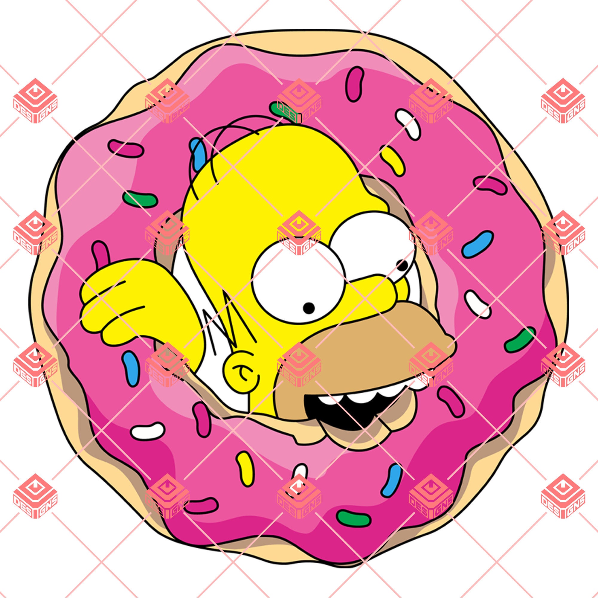 Homer Donut Eps, Svg, Png, Jpg - Etsy