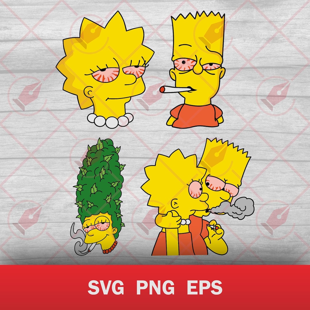 The Drugged Simpsons | Digital File Set | Svg, Eps, Png | for Cricut ...