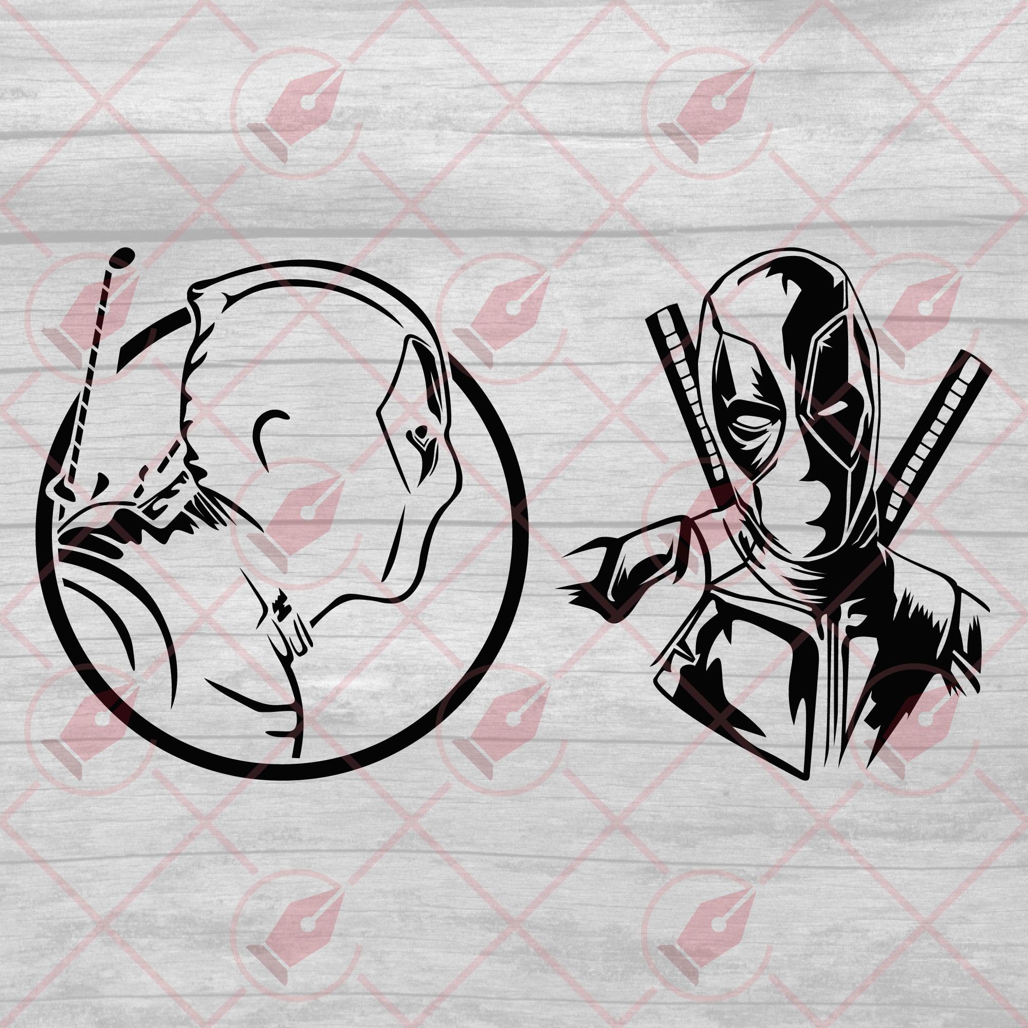 Deadpool SVG Vector Art: Cricut & Silhouette Files (digital Download ...