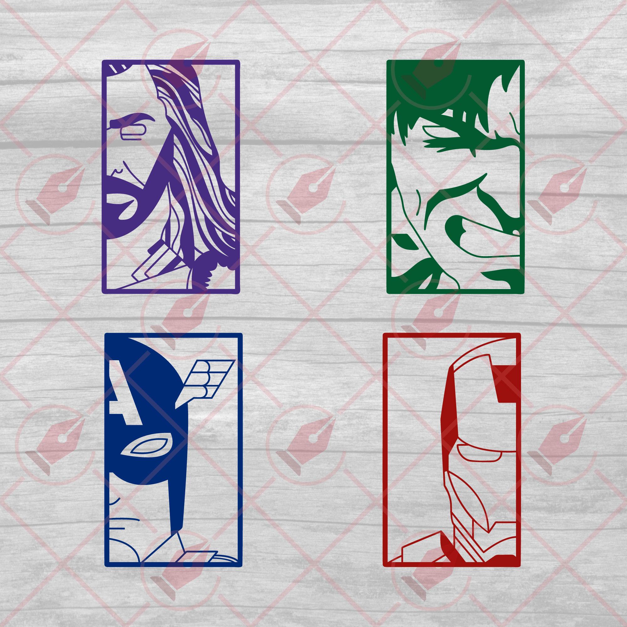 Avengers Vector Art Graphics: SVG, EPS, PNG Digital Files - Etsy