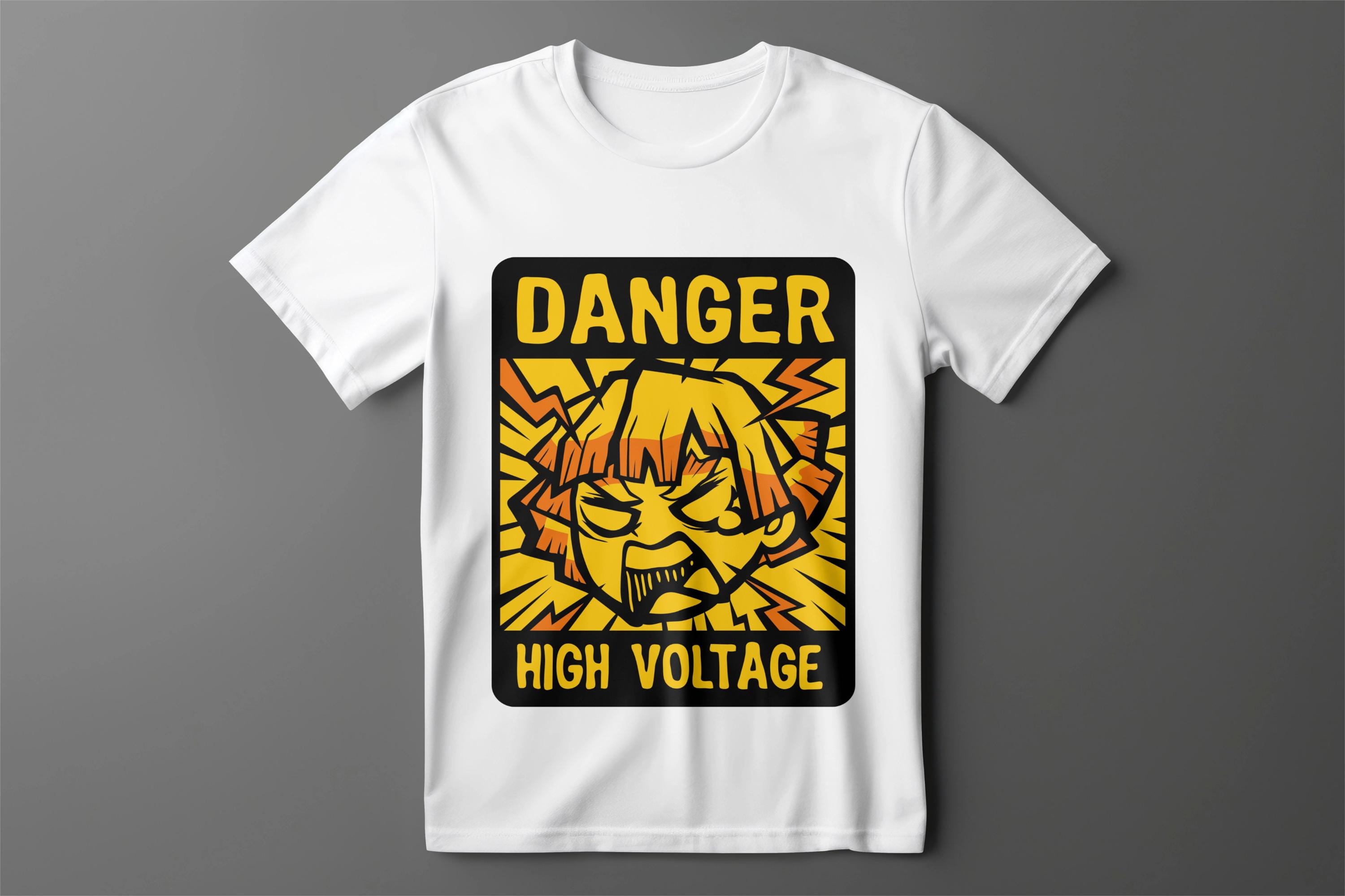 Anime Manga High Voltage Zenitsu SVG PNG: Danger Sign (digital Download ...