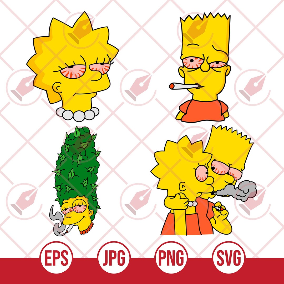 The Simpsons on Drugs Eps, Svg, Png, Jpg, Digital File - Etsy