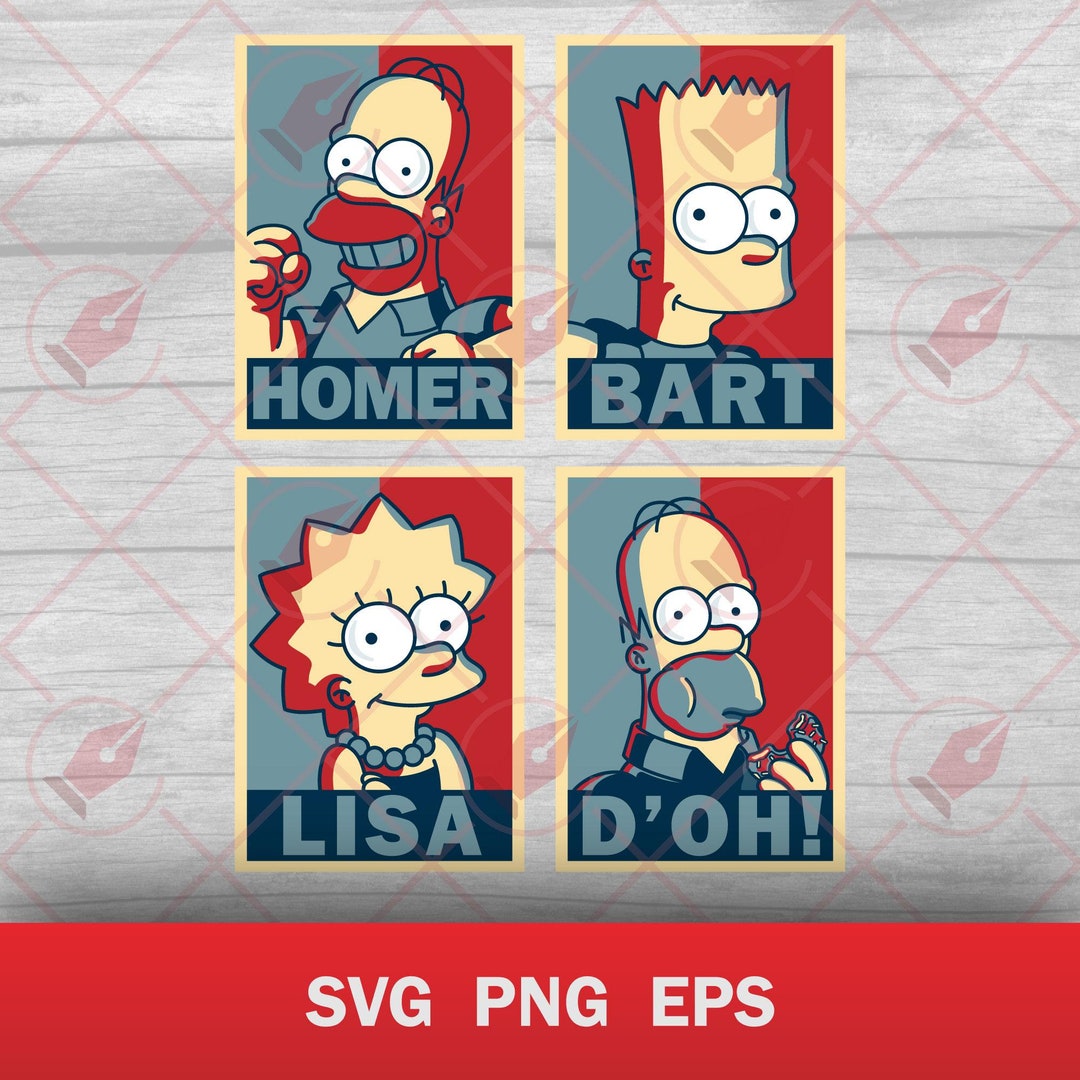 THE SIMPSONS POSTERS | Digital File Set | Svg, Eps, Png | for Cricut ...