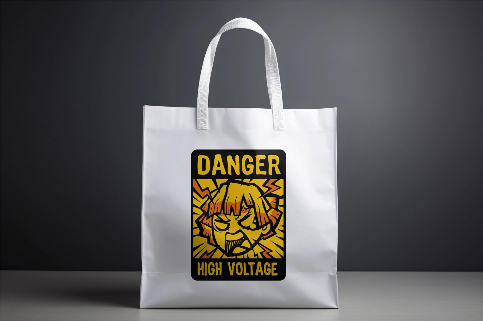 Anime Manga High Voltage Zenitsu SVG PNG: Danger Sign (digital Download ...