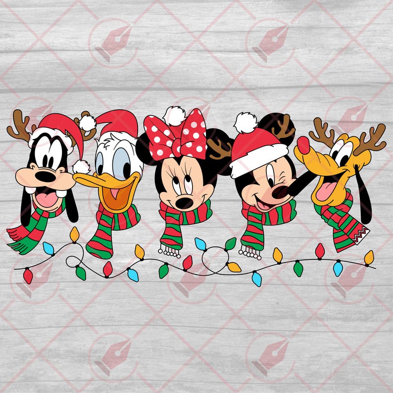 Disney Christmas Characters Pack | Digital File Set | Svg, Eps, Png ...