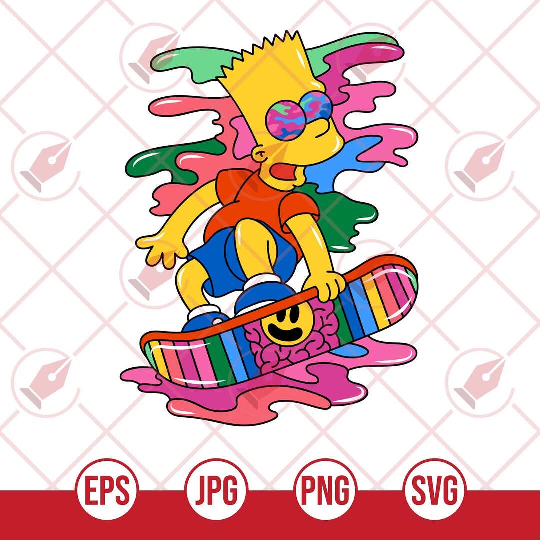 Crazy Bart Eps, Jpg, Png, Svg - Etsy