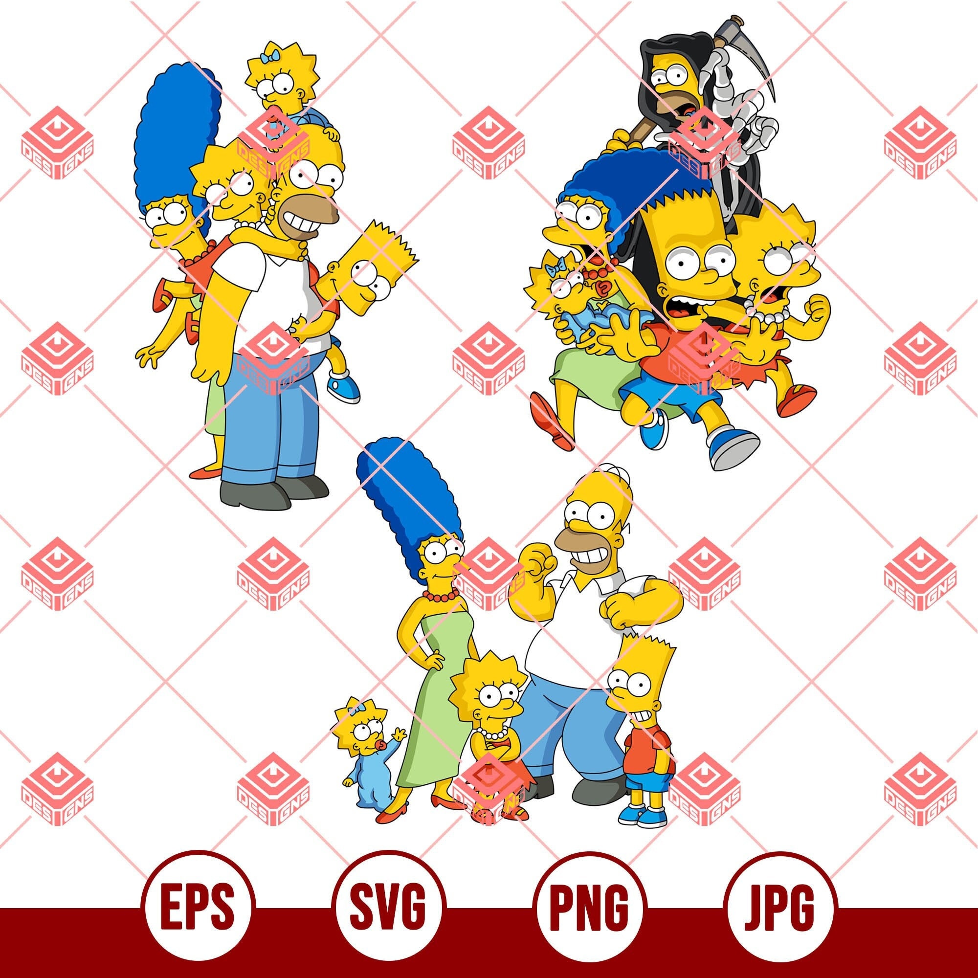 The Simpson Family Png, Jpg, Eps, Svg, Digital File - Etsy Australia