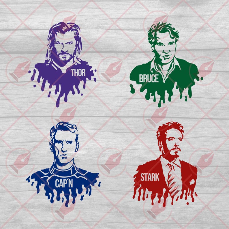 Avengers Vector Art Graphics: SVG, EPS, PNG Digital Files - Etsy Australia