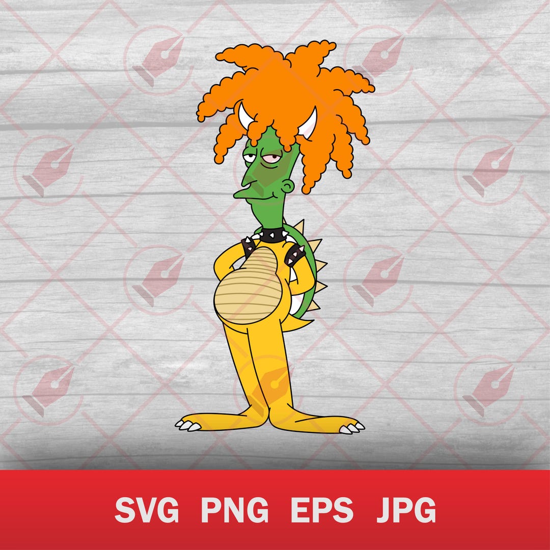 Sideshow Bob for Mario Bros | Digital File Set | Svg, Png, Eps, Jpg ...