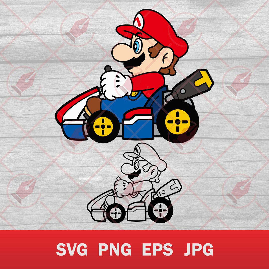 Mario Kart Design | Digital File Set | Svg, Eps,jpg, Png | for Cricut ...