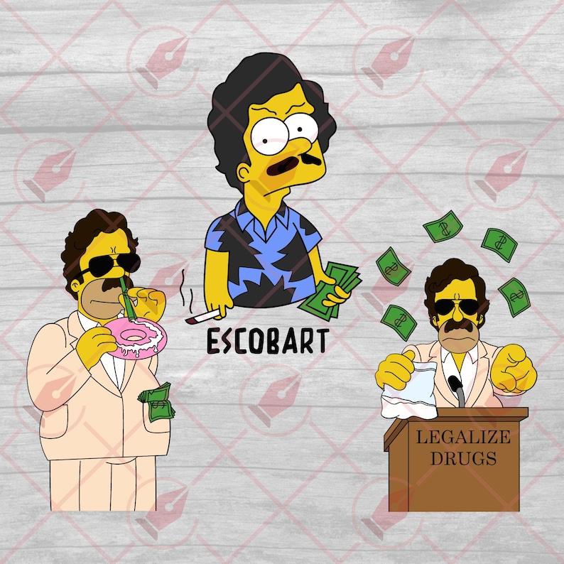 The Simpsons Escobar Digital File Set Svg, Eps, Png for Cricut ...