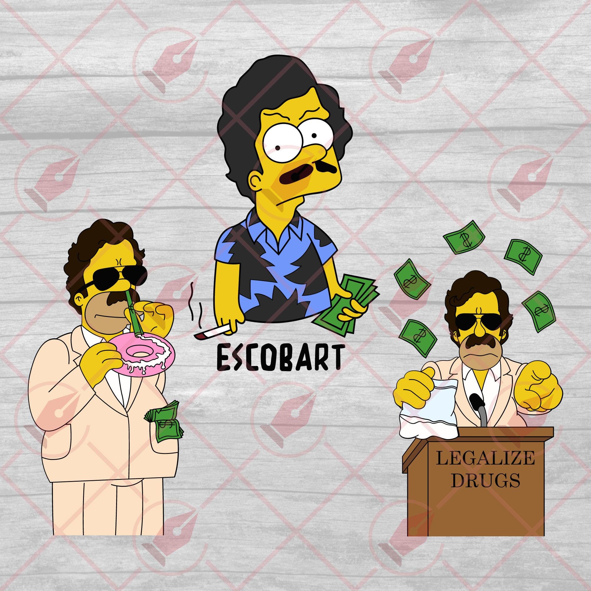 The Simpsons Escobar Digital File Set Svg, Eps, Png for Cricut ...