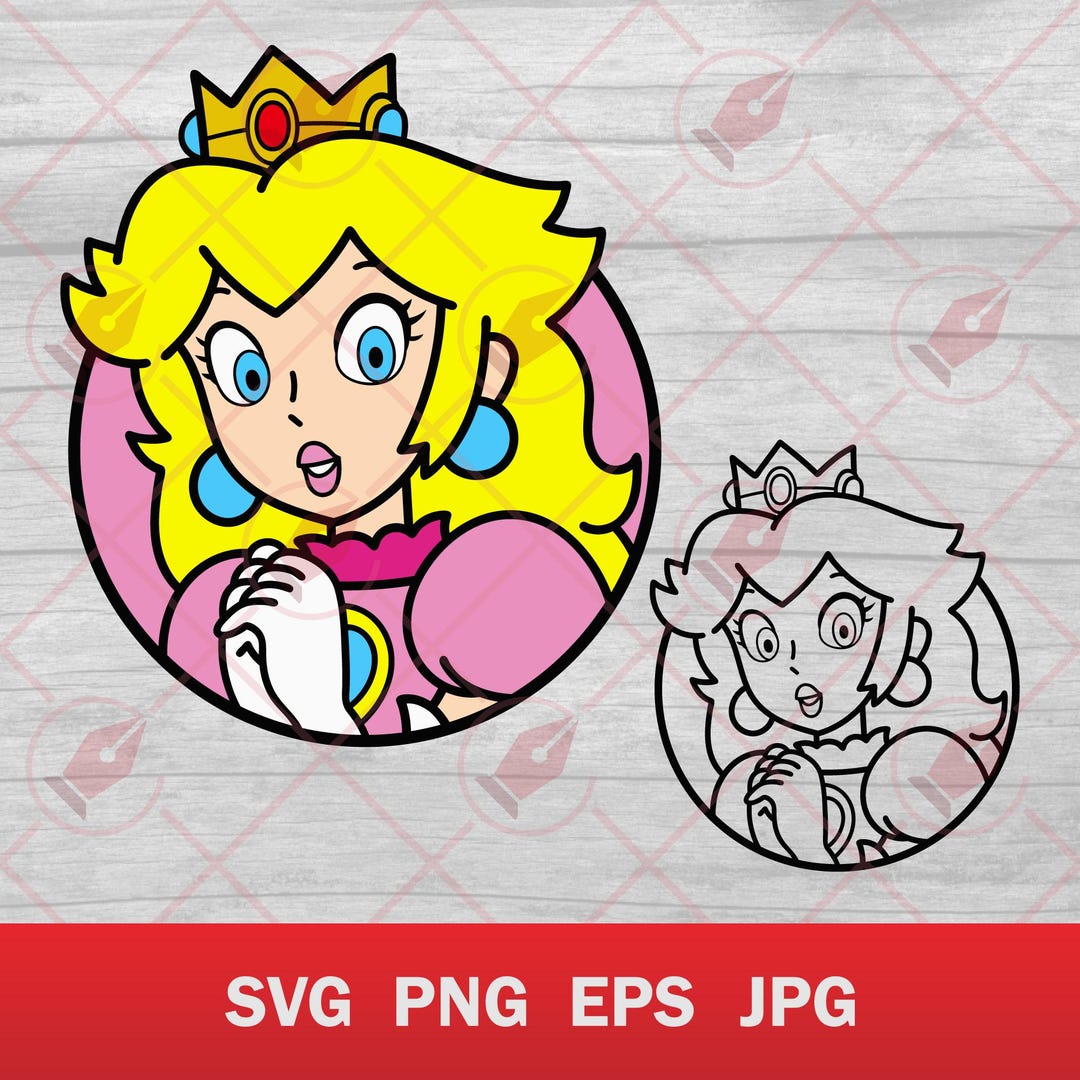 Princess Peach Design | Digital File Set | Svg, Eps,jpg, Png | for ...