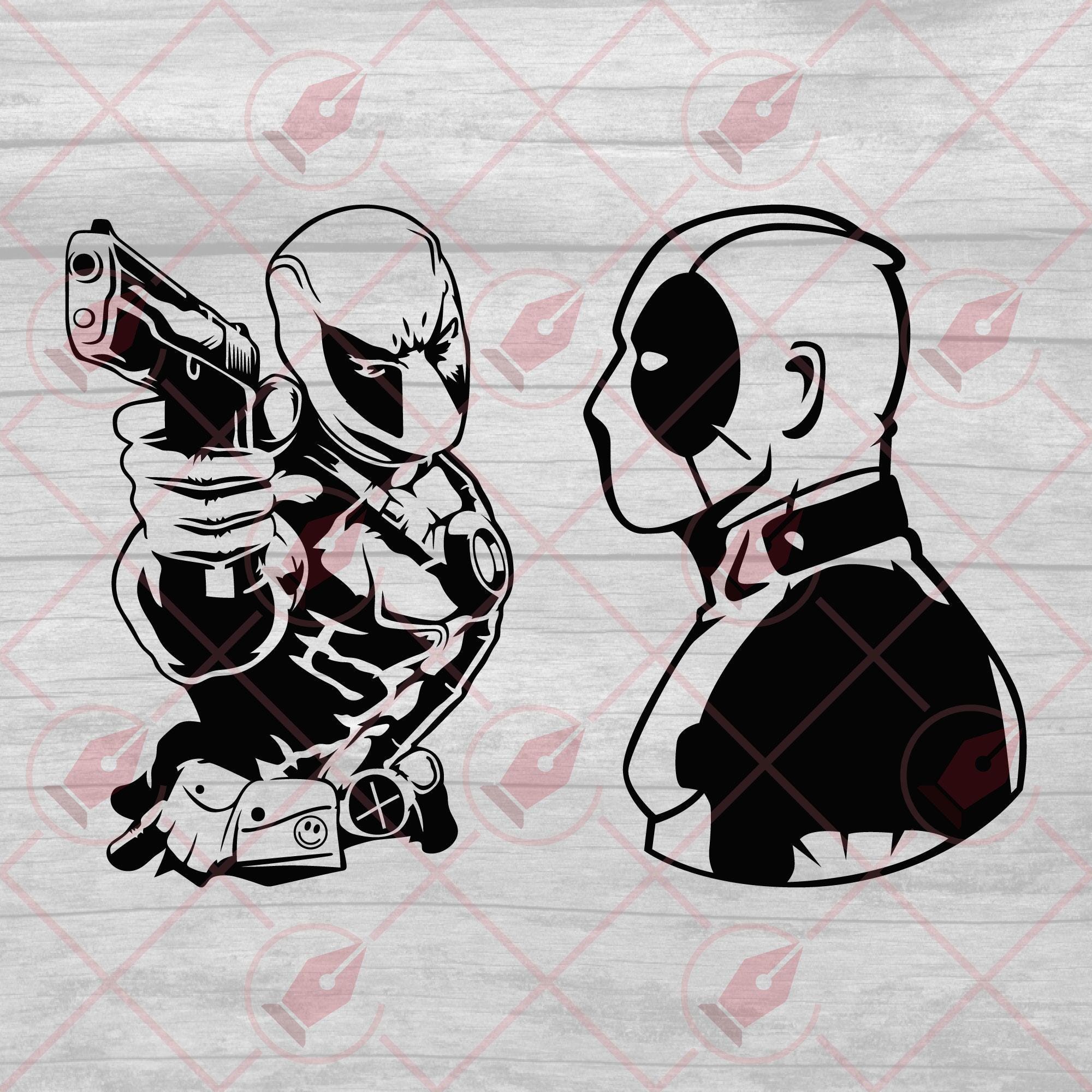 Deadpool SVG Vector Art: Cricut & Silhouette Files (digital Download ...