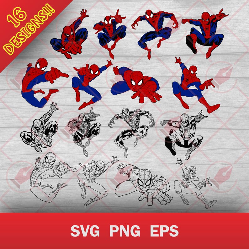 Spiderman SVG Bundle: Vector Art Graphics for Cricut & Silhouette ...