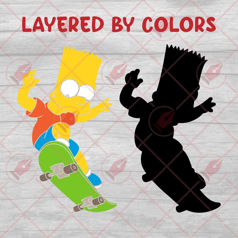 BART SIMPSON PACK Digital File Set Svg, Eps, Png for Cricut, Silhouette ...