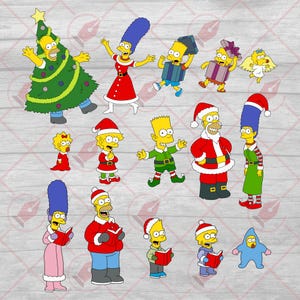 The Simpsons Christmas | Digital File Set | Svg, Eps, Png | for Cricut ...