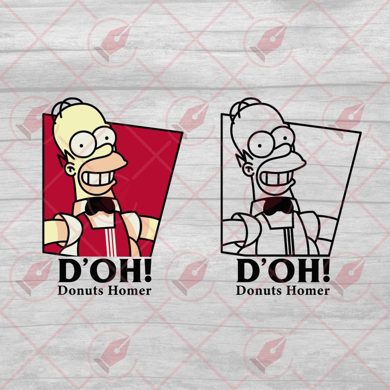 KFC the Simpsons Pack | Digital File Set | Svg, Eps, Png | for Cricut ...