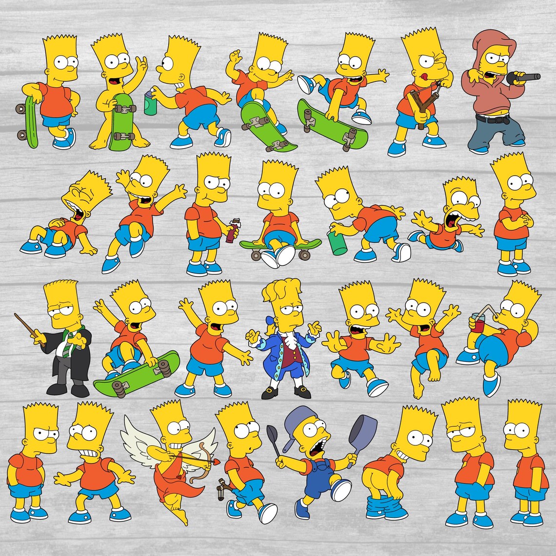 Bart Simpson SVG Super Pack: Vector Art Files for Cricut & Silhouette ...