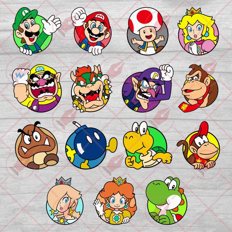 Super Mario Pack | Digital File Set | Svg, Eps, Png | for Cricut ...