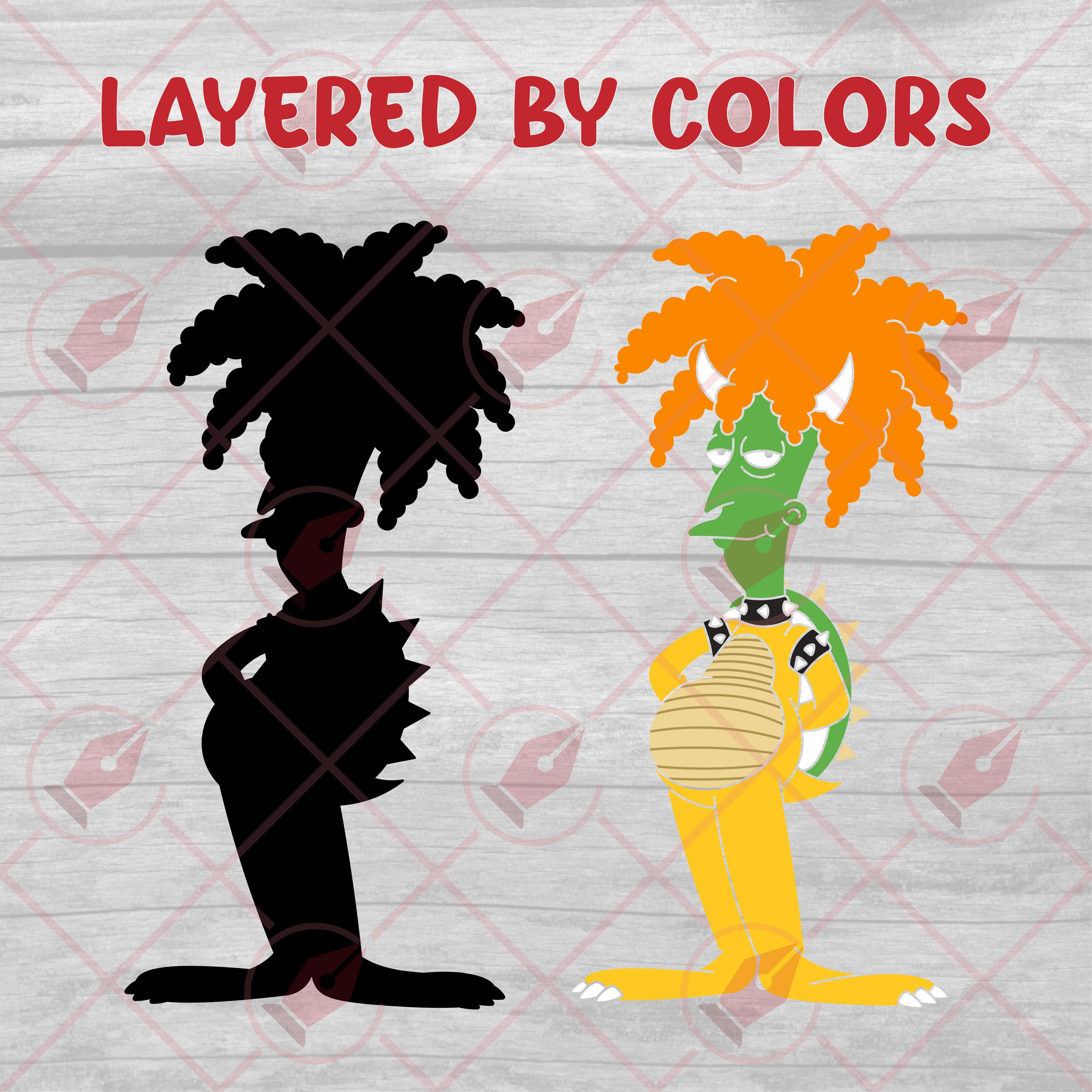 Sideshow Bob for Mario Bros | Digital File Set | Svg, Png, Eps, Jpg ...
