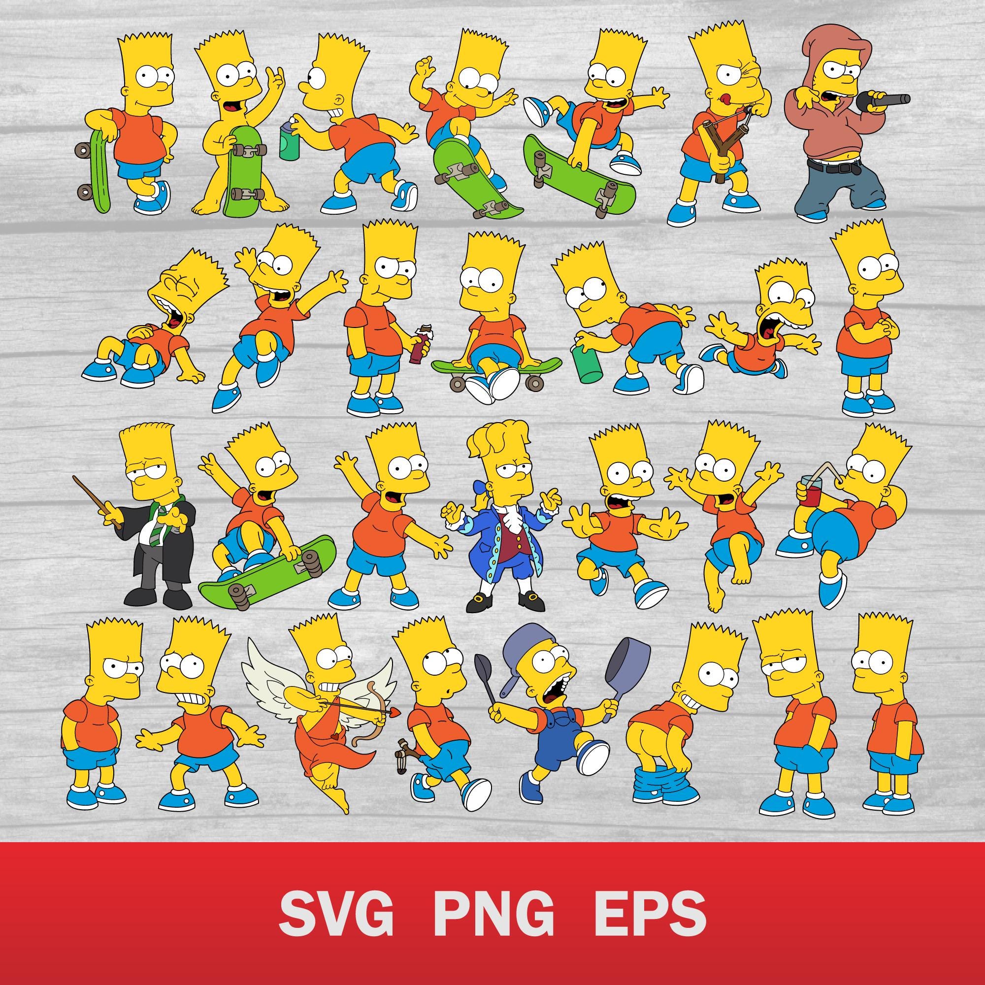 Bart Simpson SVG Super Pack: Vector Art Files for Cricut & Silhouette ...